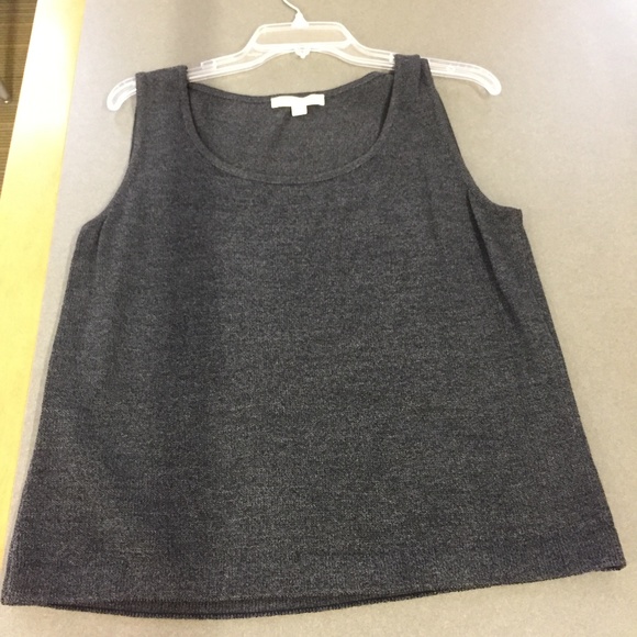 St. John | Tops | St John Dark Gray Knit Tank Top | Poshmark